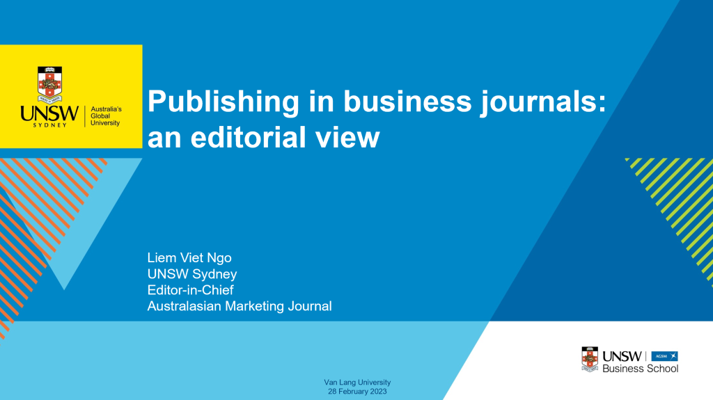 Research seminar: publishing in business journals | Ngo Viet Liem